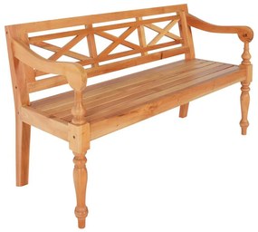 Lavice Batavia 123 cm masivní mahagon světle hnědá 337078