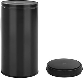Odpadkový koš s automatickým senzorem 70 l uhlíková ocel černý 322702