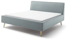 Čalouněná postel deria 160 x 200 cm světle modrá MUZZA