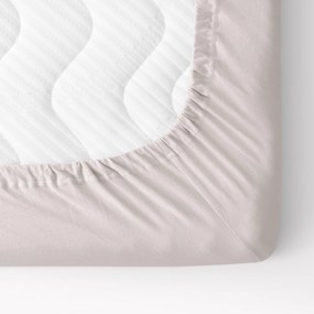 Goldea jersey elastické prostěradlo - přírodní 90 x 200 cm