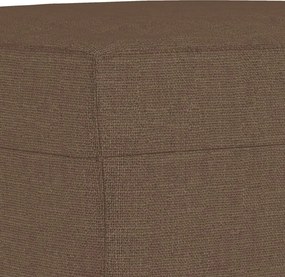 3místná pohovka s podnožkou hnědá 180 cm textil 3201154