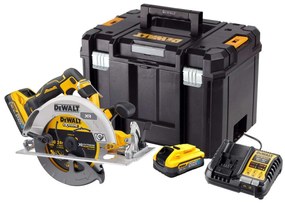 DeWALT - 18V AKU kotoučová pila, 2x aku 5,0 Ah POWERSTACK, nabíječka DCS573H2T