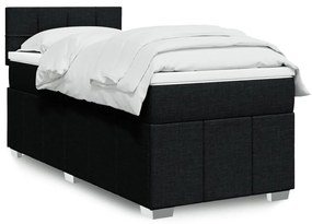 Box spring postel s matrací černá 80 x 200 cm textil 3289197