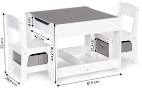 Dětská nábytková sestava dřevěný stůl + 2 židle