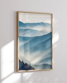 Oboustranný plakát Mlhavá Krajina / Podzimní Stromy | 30 x 42 cm | DP351303
