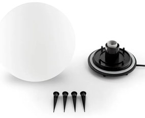 Shineball M, zahradní svítidlo, kulovité, 30 cm, bílé