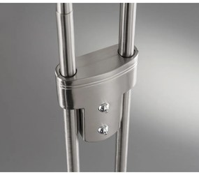 LED stmívatelná stojací lampa ve stříbrné barvě (výška 150 cm) Dent – Fischer &amp; Honsel