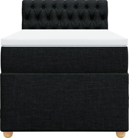 Box spring postel s matrací černá 80 x 200 cm textil 3286516