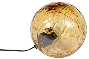 OnaDnes -20% Jantarová skleněná stolní lampa DUTCHBONE LUNE 25 cm