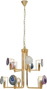 Kovové závěsné svítidlo ve zlaté barvě Glamour – Premier Housewares