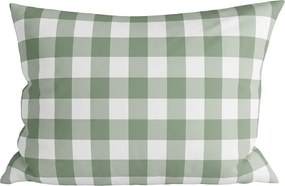 Povlak na polštář z mikrovlákna COUNTRY CHECK 70x90 cm, zeleno-šedý