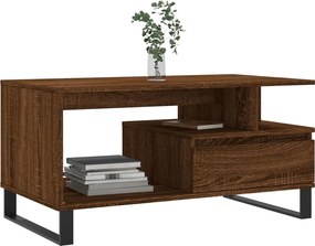 vidaXL Konferenční stolek 90 x 49 x 45 cm kompozitní dřevo [831035] Barva: Černá
