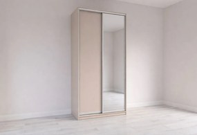 Skříň s posuvnými dveřmi 1200x2400x600 1LTD 1 Zrcadlo Kašmír, profil stříbrný