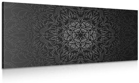 Obraz ornamentální Mandala v černobílém provedení Varianta: 120x60