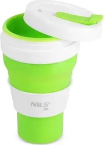 NILS Camp NC4103 600ml světle zelený / Skládací silikonový hrnek