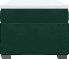 Box spring postel s matrací tmavě zelená 100x200 cm samet 3285266