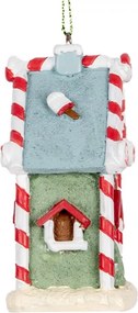 Zelená závěsná dekorace perníková chaloupka Candy - 6*4*8 cm