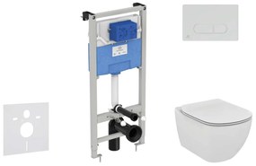 Ideal Standard ProSys - Set předstěnové instalace, klozetu a sedátka  Tesi, tlačítka Oleas M1, Rimless, SoftClose, chrom mat ProSys120M SP11