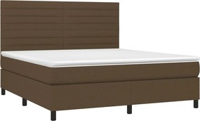 Box spring postel s matrací tmavě hnědá 160x200 cm textil 3141868