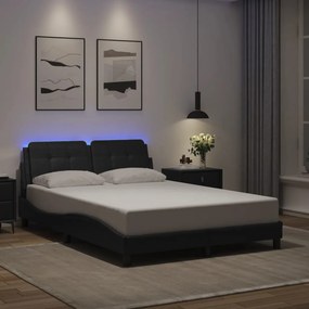 Rám postele s LED bez matrace Zadar černý 120 x 200 cm 3214096