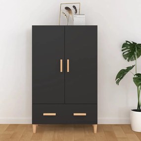 Highboard černý 70 x 31 x 115 cm kompozitní dřevo - Default Title