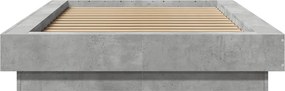 Rám postele betonově šedý 100 x 200 cm kompozitní dřevo 3281206
