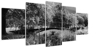 Černobílý most - obraz