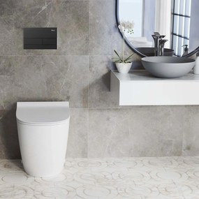 Rea Rea, Podomítkový WC systém K011A-Q + tlačítka T Black, KPL-E0056
