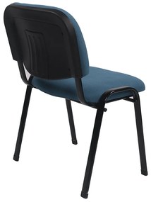 Kancelářská konferenční židle ISO 2 NEW látka tmavě modrá, kov černý lak