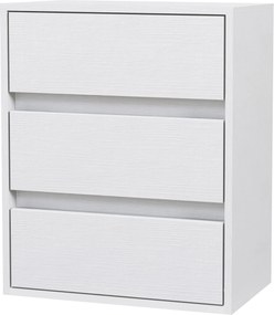 HOMCOM Moderní Komoda se 3 zásuvkami do ložnice a chodby, Dřevotříska, 40x30x50,5 cm, Bílá