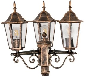 Venkovní lampa 3xE27/20W/230V IP43 2,58 m patina