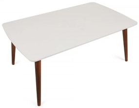 Konferenční stolek Paint 100 cm bílý/hnědý