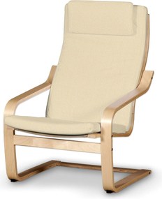 Sedák na křeslo IKEA Poäng II barva krémová látka lesklé, pletený vzor