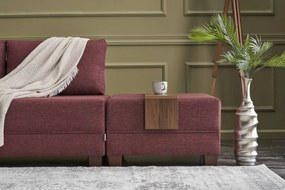 Designová rohová sedačka Ramesha 280 cm bordó - levá