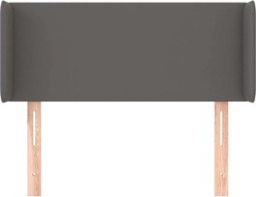 Čelo postele typu ušák šedá 93x16x78/88 cm umělá kůže 3118570