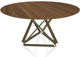 BONTEMPI - Kulatý stůl DELTA, Ø 150 cm, dřevo/mramor