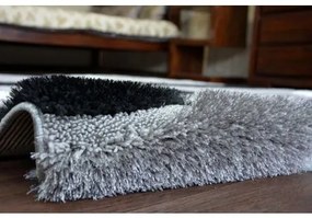 Kusový koberec Shaggy SPACE 3D B314 šedá velikost 160x220 cm | krásné koberce cz
