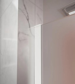 Erga Paris, sprchová zástěna Walk-In 30x200 cm, 8mm sklo námraza, bílý profil, ERG-V02-PARIS-030x200-FR-WH
