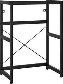 Koupelnový regál pod umyvadlo černý 59 x 38 x 83 cm železo 338500