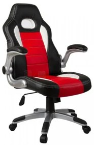 Kancelářská židle  Hawaj Montreal | černo-červeno-bílá