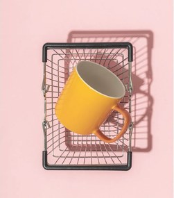 Oranžový hrnek z kostního porcelánu 370 ml Mae – ONA