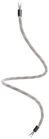 creative cables Creative flex - ohebná trubice potažena světlou směsí textilií RM72 Délka: 90 cm, Barva komponentu: Černá