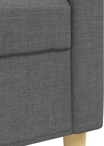 3dílná sedací souprava tmavě šedá textil 3278288