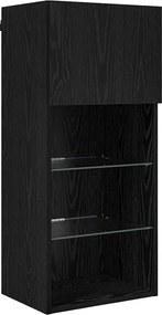 TV nástěnné jednotky s LED 5 ks Černý dub kompozitní dřevo 3402982