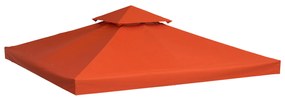 Outsunny náhradní střecha pro kovový altán 3x3m zahradní altán rezavě červený polyester, odolný proti povětrnostním vlivům | Aosom.de