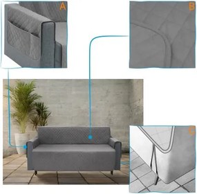 Potah na sedačku PARIS šedý, 150 cm