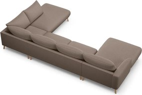 Taupe rohová pohovka (do "U") Naomi – Micadoni