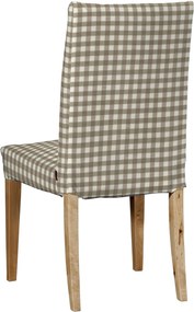 Potah na židli IKEA  Henriksdal, krátký barva béžová látka vzorované