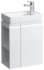 Laufen Pro S - Skříňka s umývátkem, sifonem a boční policí vlevo, 480x280x690 mm, matná bílá H8629644631041