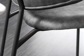Židle Tracy sametově šedá černá/ 43151